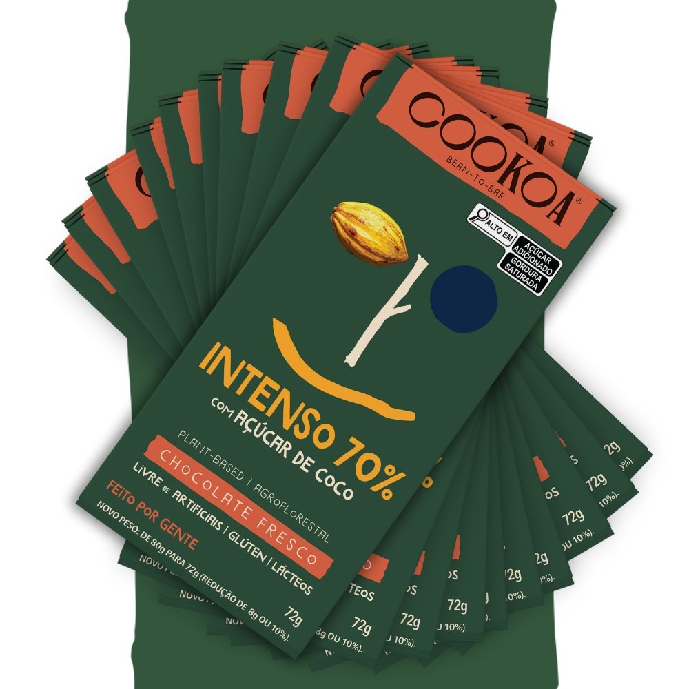 Chocolate Intenso 70% - Display 12 barras de 72G